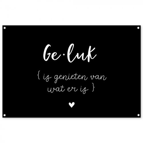 Tuinposter - Geluk definitie - Quotes - Geluk is genieten van wat er is ...